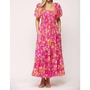 Fate | Dresses | New Fate Blooms And Elegance Maxi Dress In Hot Pink ...